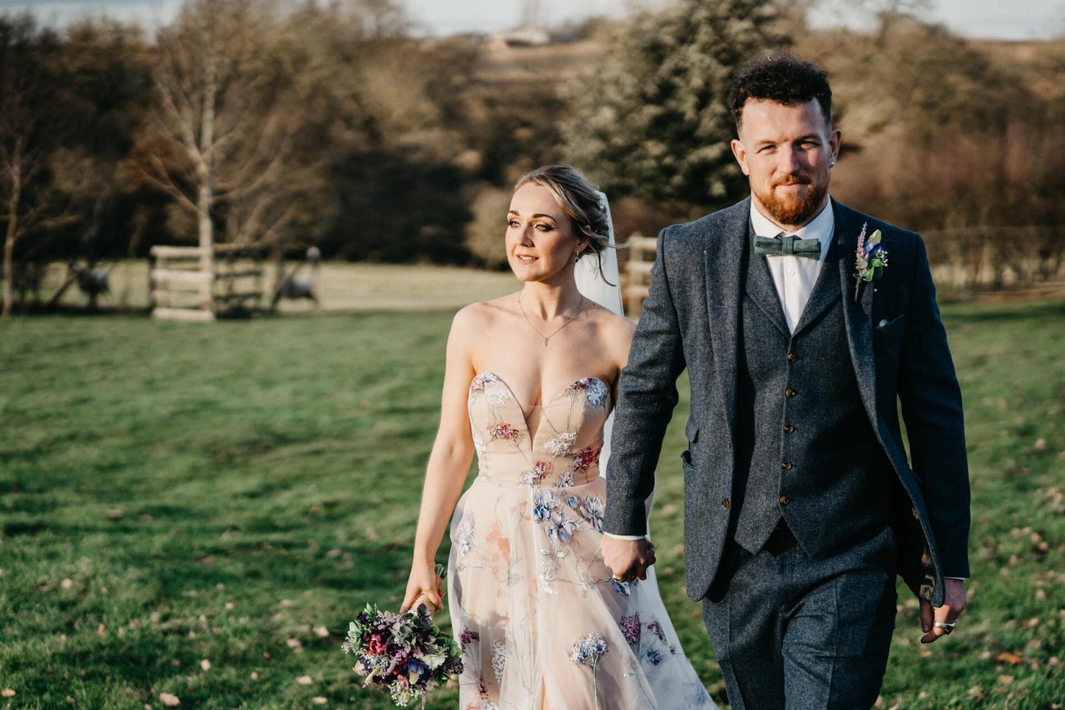 Hand painted wedding dress for a barn wedding - Love Story Inspiration