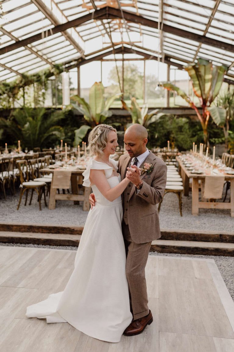 Glass house wedding at ANRÁN, Devon - Love Story Inspiration